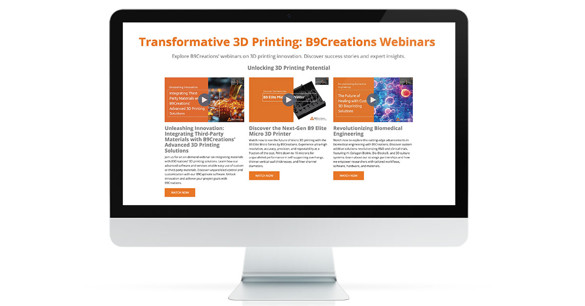 [B9Creations Webinars] Transformative 3D Printing